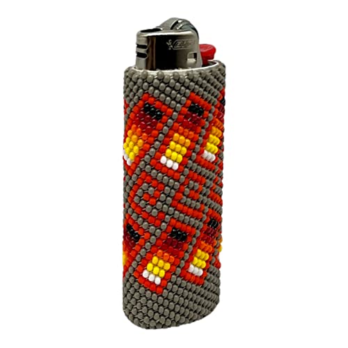 Genuine Native American Handmade Beaded Lighter Cover for Disposable L ...