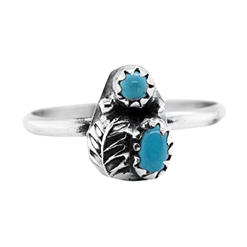 Genuine Sleeping Beauty Turquoise Ring, Sterling Silver, Native Americ ...