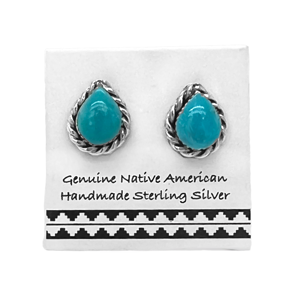 Genuine Sleeping Beauty Turquoise Stud Earrings, Sterling Silver, Auth ...