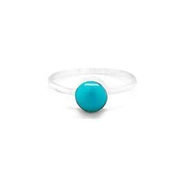 Genuine Sleeping Beauty Turquoise Ring, Sterling Silver, Native Americ ...
